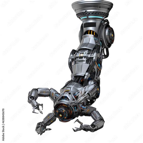 Sci Fi Robotic Arm Or Detailed Futuristic Claw Gripper Manipulator Or