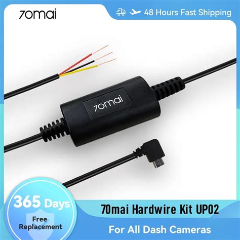 70mai Parking Surveillance Cable Hardwire Kit UP02 for 70mai 4K A800S ...