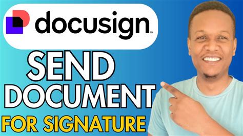 How To Send Document Through Docusign For Signature Youtube