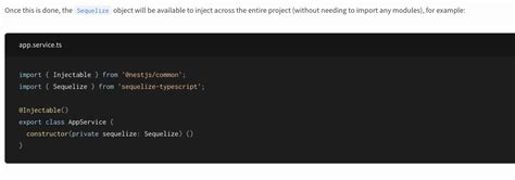 How To Access Sequelize Connection · Issue 865 · Nestjssequelize · Github
