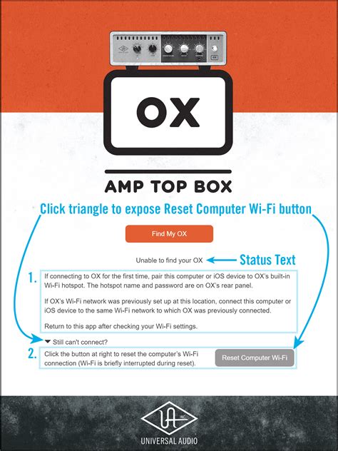 OX Wi Fi Troubleshooting Universal Audio Support Home
