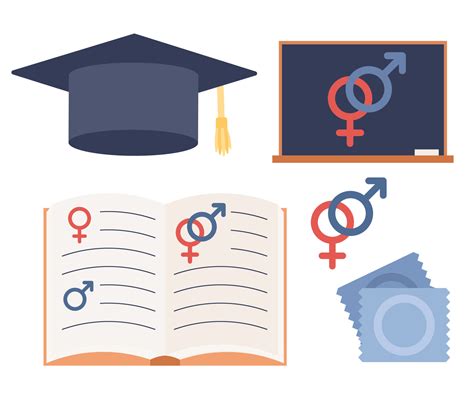 Sex Education Icon Set Contraception And Reproduction System