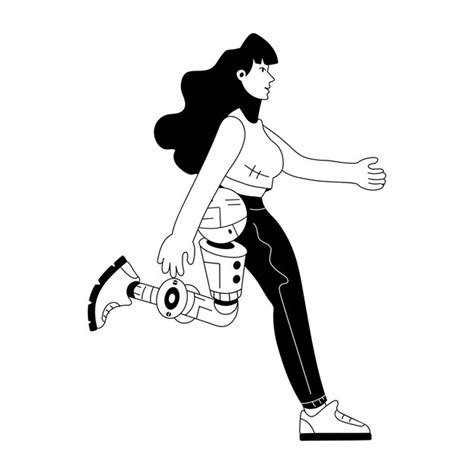 Premium Vector A Glyph Illustration Of Human Robot