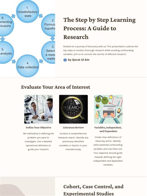 The Step By Step Learning Process A Guide To Research Pdf Cohort