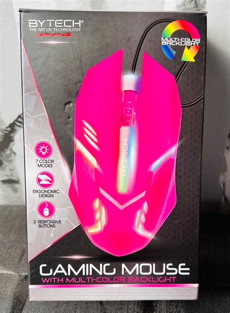 New In Box Bytech Pink Usb Gaming Mouse W Lights The Warehouse Liquidation