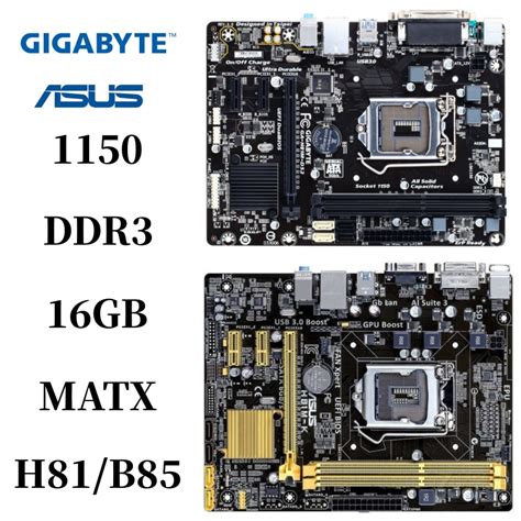 Used Asus Gigabyte H81m Ds2 S1 B85m D2vd3v H81m K H81m D Desktop Motherboard Ddr 1150 Pin