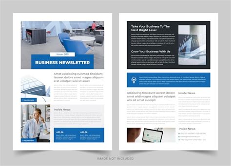Premium Vector Business Newsletter Design A4 Newsletter Template