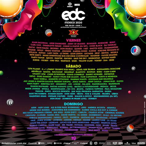 Lineup Edc Mexico 2020 Es
