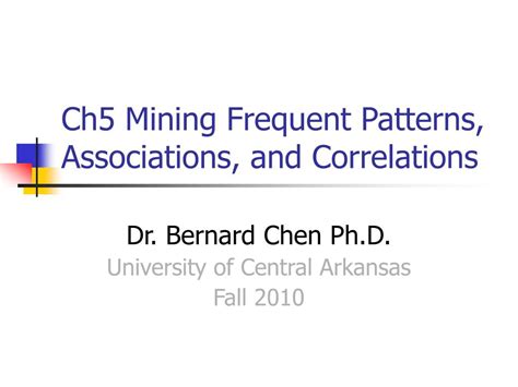Ppt Ch5 Mining Frequent Patterns Associations And Correlations Powerpoint Presentation Id