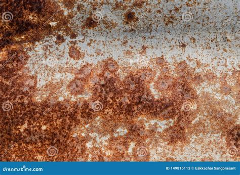 Ed Rust On The Wall Of The Container Metal Decayed Crumpled Sheet Wide Background Weathered