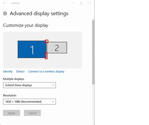 Find Offset In Dual Monitor Arrangement In Windows 7 And Up Super User
