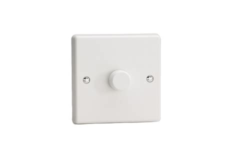 Varilight Gang Way V Com Push On Off Rotary LED Dimmer X W White ArcLED