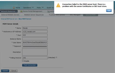 Solved Meraki Mdm Integration With Ise Cisco Community