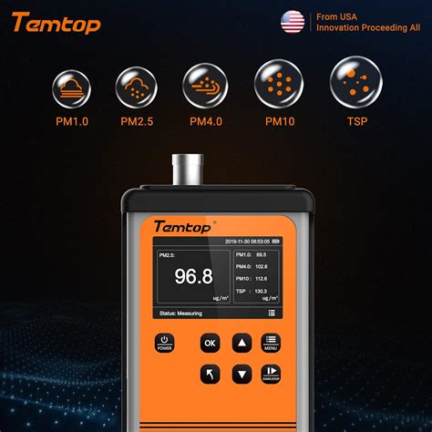 Buy Temtop Particle Counter Aerosol Dust Monitor Professional Cleanroom Tester Laser Air