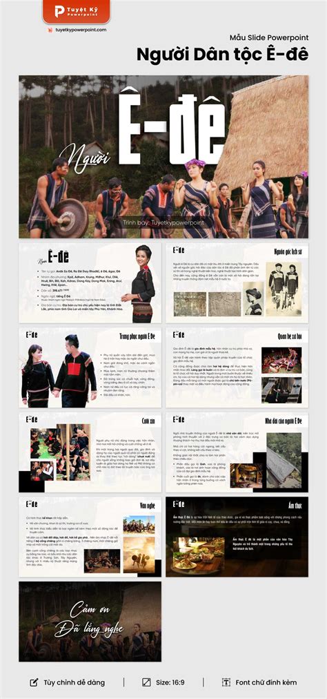 Mẫu Slide Người Dân Tộc Ê đê Việt Nam Tuyệt Kỹ Powerpoint