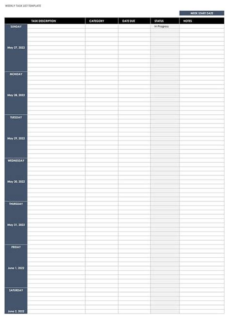 Task Template Word Hq Printable Documents