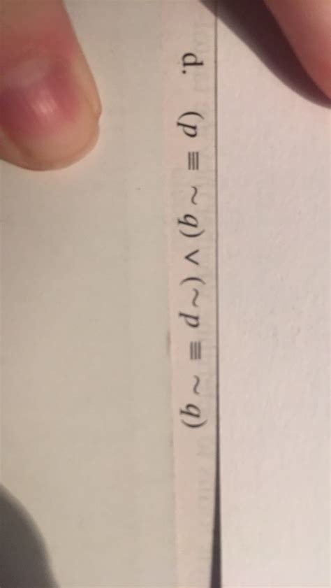 Solved Use The Truth Table Method To Decide Whether The Chegg Com