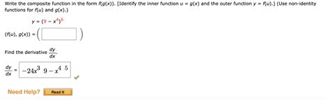solved write the composite function in the form f g x