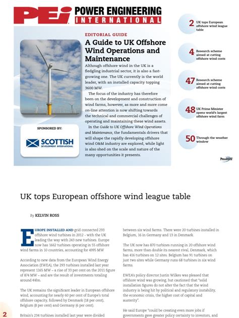 Offshore Wind Operations And Maintenance Pdf Offshore Wind Power Wind Power