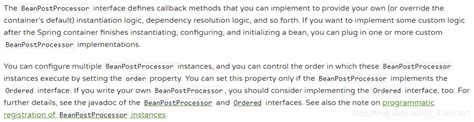 Spring官网阅读（八）容器的扩展点（三）（beanpostprocessor）beanpostprocessor是容器级嘛 Csdn博客