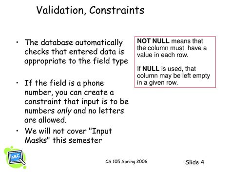 ppt creating tables setting constraints and datatypes powerpoint presentation id 5401438
