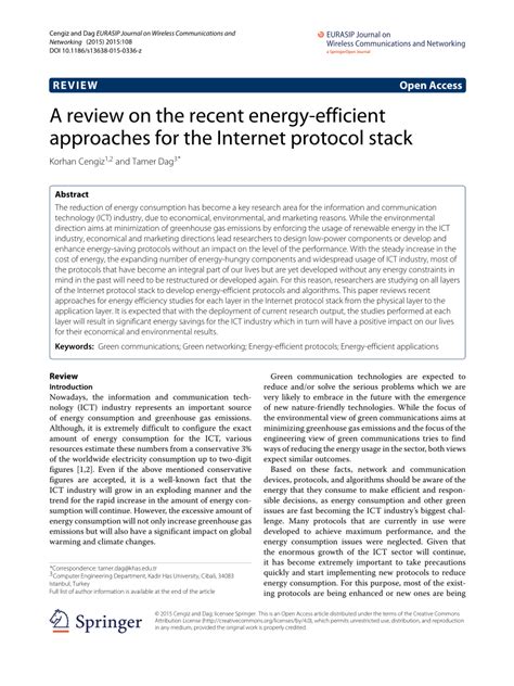 Pdf A Review On The Recent Energy Efficient Approaches For The