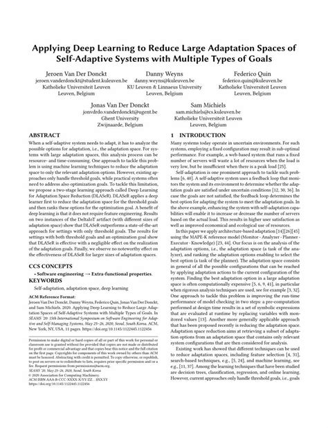 Pdf Applying Deep Learning To Reduce Large Adaptation Spaces · Third Given The Success Of