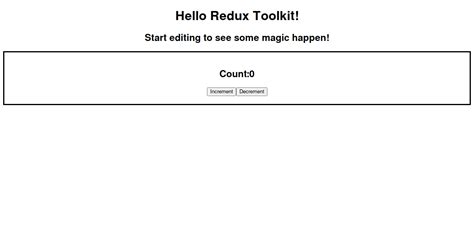Redux Toolkit Counter Codesandbox