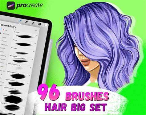 Procreate Hair Brushes Hair Procreate Brush Procreate Hair Eyelashes Eyebrows Brushes Etsy