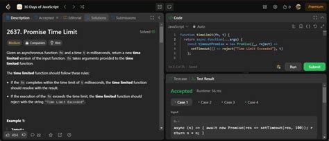 Javascript Codingchallenge Leetcode Asyncprogramming Promises