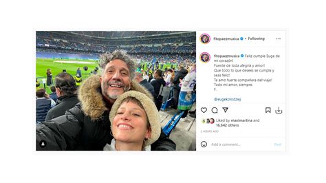 El Romántico Posteo De Fito Páez Por El Cumpleaños De Su Joven Novia