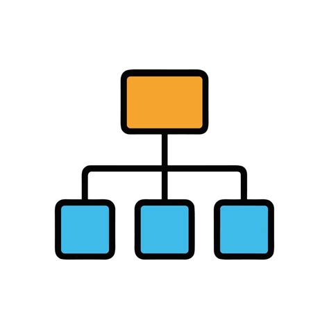 Colorful Hierarchical Flowchart Graphic Diagram Icon Illustration Element 66704364 Vector Art At