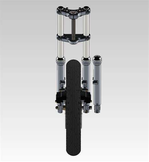 摩托车前叉总成 SOLIDWORKS 2011 模型图纸下载 懒石网