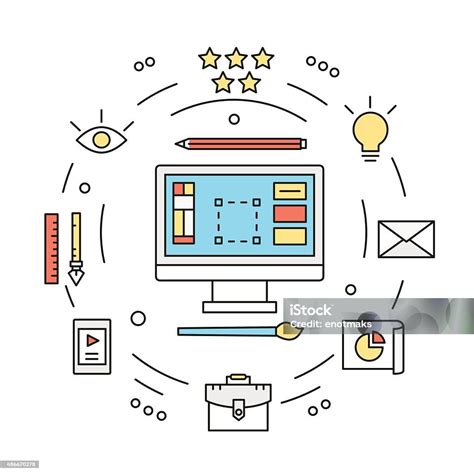 그래픽 디자이너 장비 디자인식 편집가 만들기 위한 디지탈 예술직 2015년에 대한 스톡 벡터 아트 및 기타 이미지 2015년 개발 계획 Istock