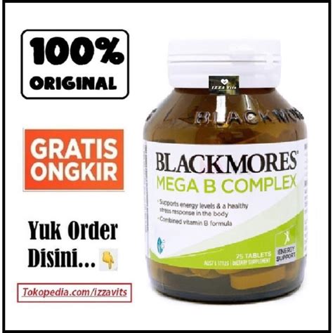 Jual Blackmores Mega B Complex Kompleks Vitamin Vit B 75 Tablet
