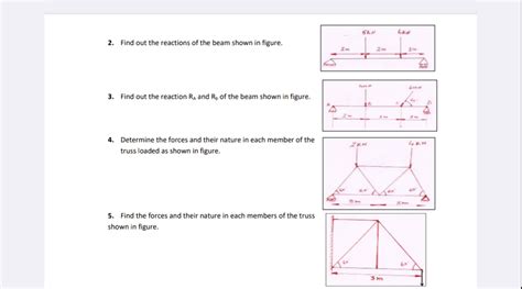 Find Out The Reactions Of The Beam Shown In Figure Find Out The Reaction