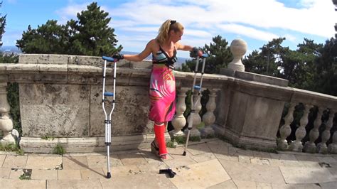 Bree Llc It Is Not Easy To Crutch In This High Heel Swecrutch