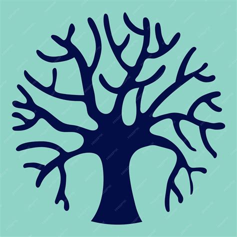 Premium Vector A Blue Tree With A Dark Blue Tree On It
