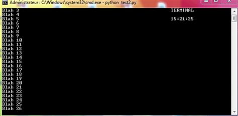 Python Terminal With Each Line After Another Some Fixed Text As Well Stack Overflow