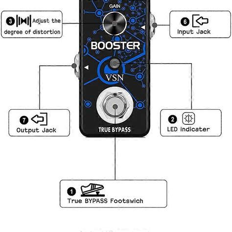 Guitar Booster Effect Pedal Analog Boost Effects Pedals For Electric Guitar Mini Boost Pedals