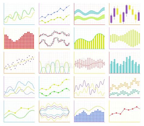 Business Chart Collection Set Of Graphs Data Visualization Stock Vector Illustration Of