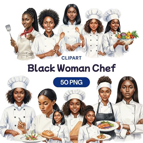Black Woman Chef Clipart 50 African American Female Cook Png Culinary