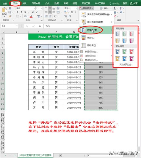 Excel使用技巧:设置更加直观的工作进度表 正数办公 Excel使用技巧:设置更加直观的工作进度表 正数办公