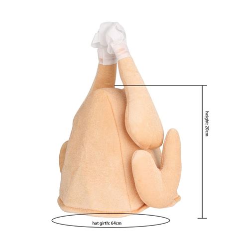 Funny Adults Plush Hat Thanksgiving Day Hats Roast Grandado