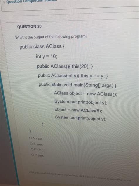 solved question 19 consider the class myclass below public