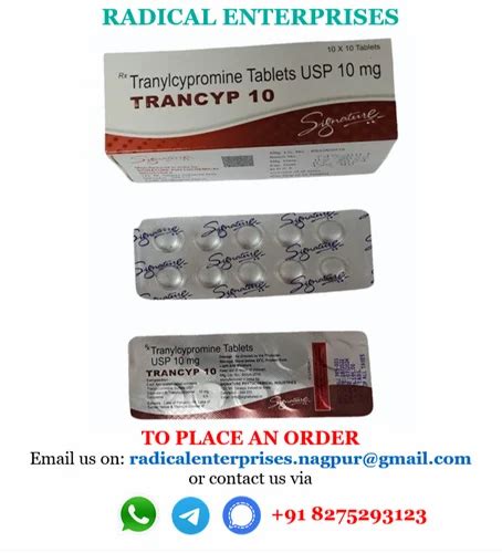 Tranylcypromine 10mg Tablets At Best Price In Nagpur By Radical Enterprises Id 2852058694188