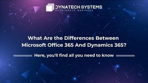 Differences Between Microsoft Office 365 And Dynamics 365 Microsoft Office Microsoft Dynamics