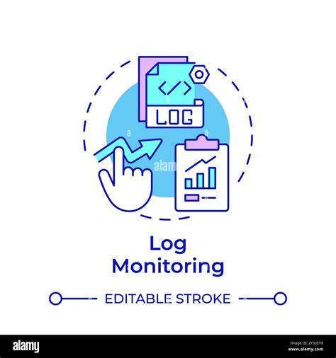 Log Monitoring Multi Color Concept Icon Stock Vector Image And Art Alamy
