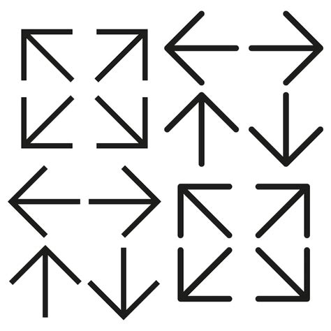 Premium Vector Abstract Geometric Arrow Icons Minimalist Navigation Symbols Simple Arrow Designs