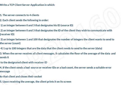 Write A Tcp Client Server Application In Which S 1